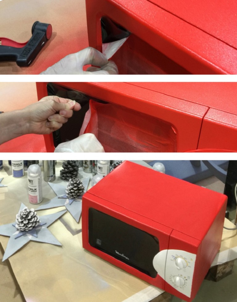 Spice up a Microwave with Evolution Spray Paint - Pintyplus
