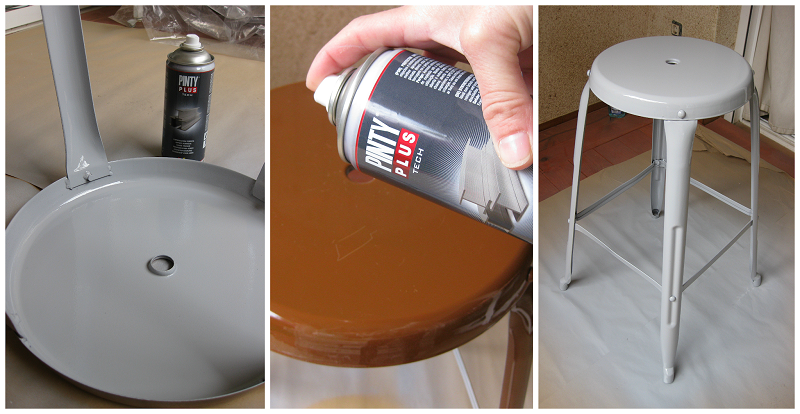 Painted Metal Stool - Pintyplus